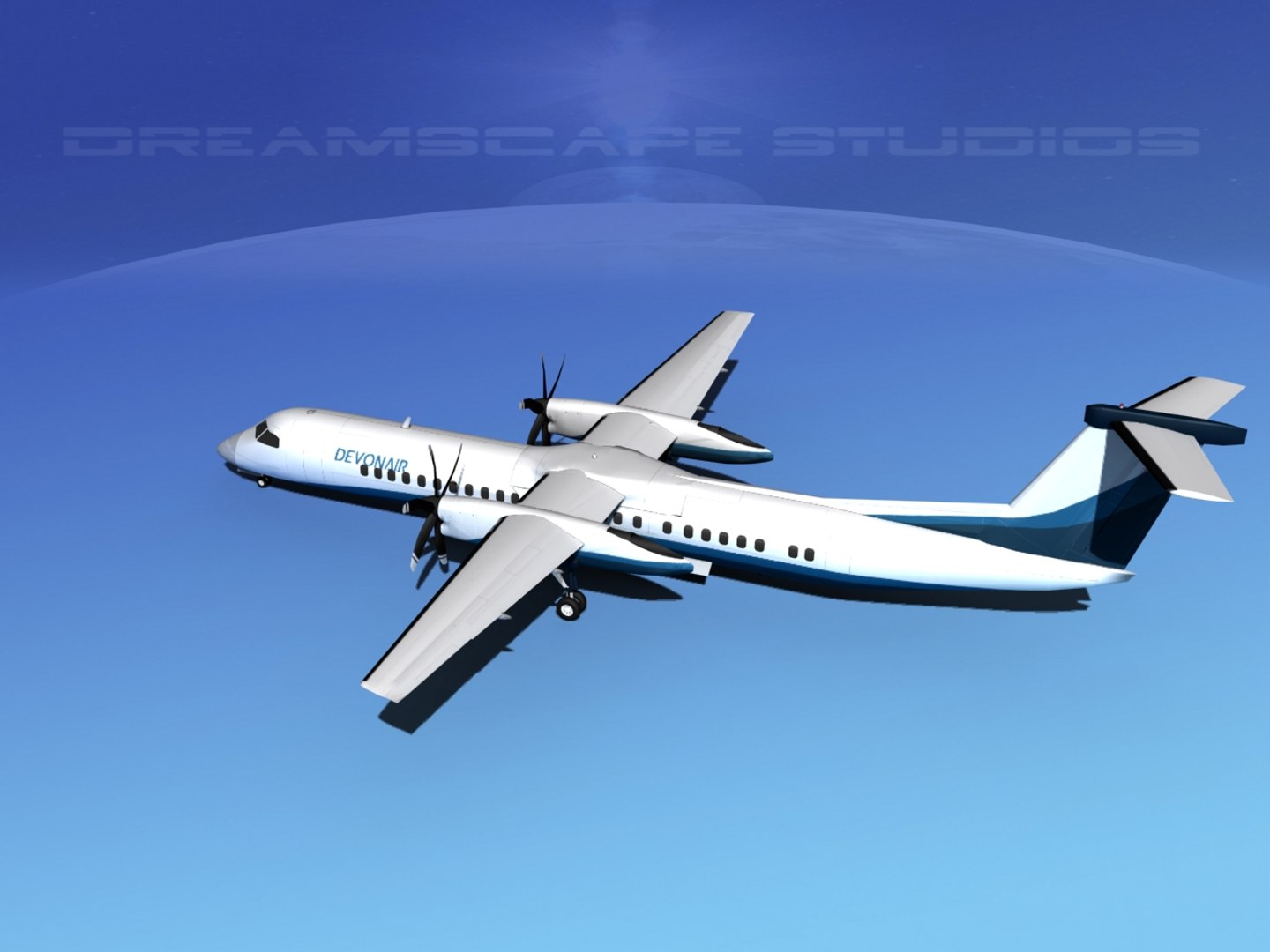 3d Dhc-8-400 400