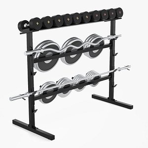 Download Free & Premium Barbell Rack 3D Models | TurboSquid