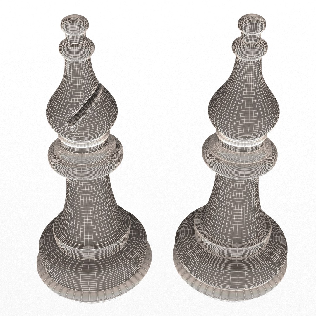 3D 3D Wooden Chess Bishop Model - TurboSquid 1812896