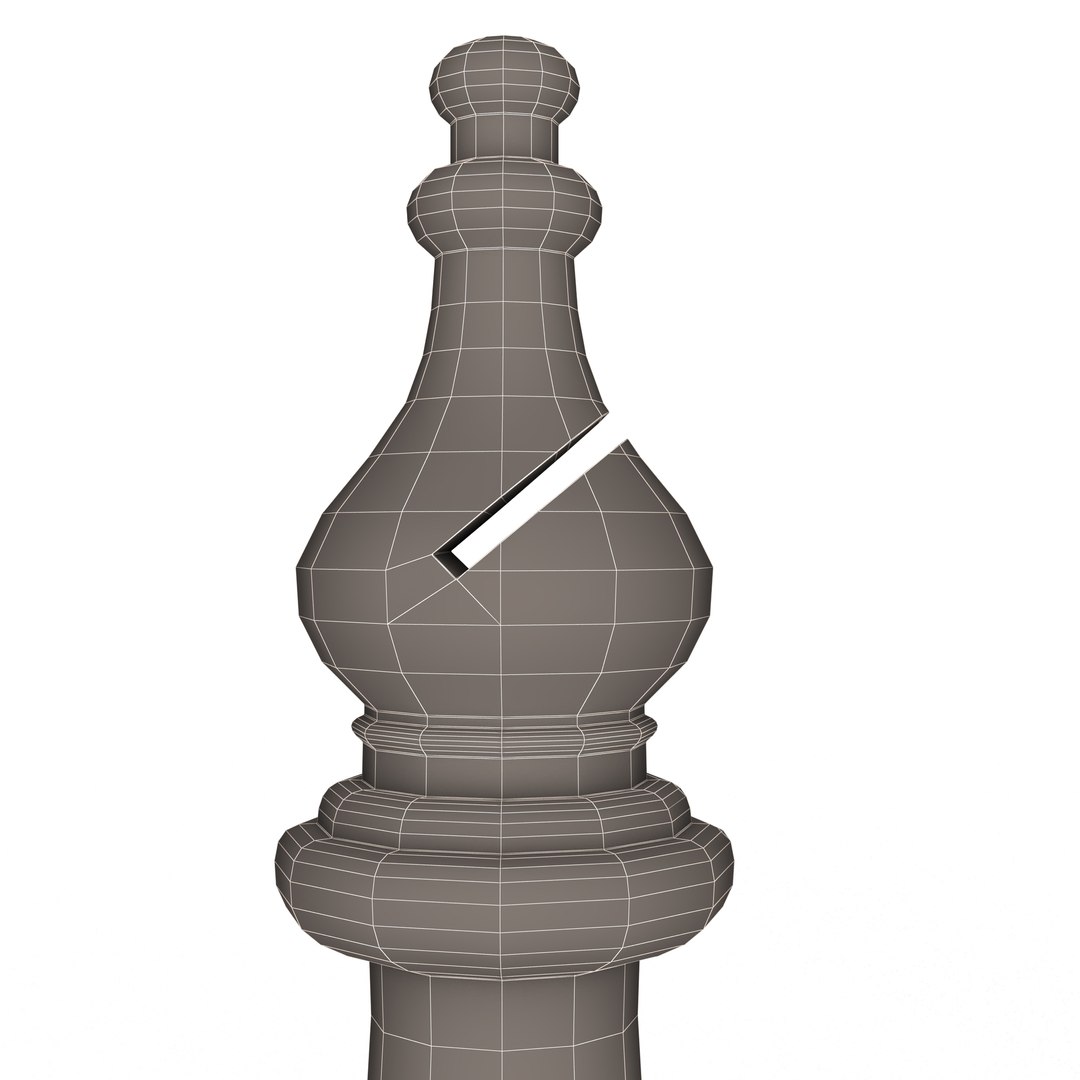 3D 3D Wooden Chess Bishop Model - TurboSquid 1812896