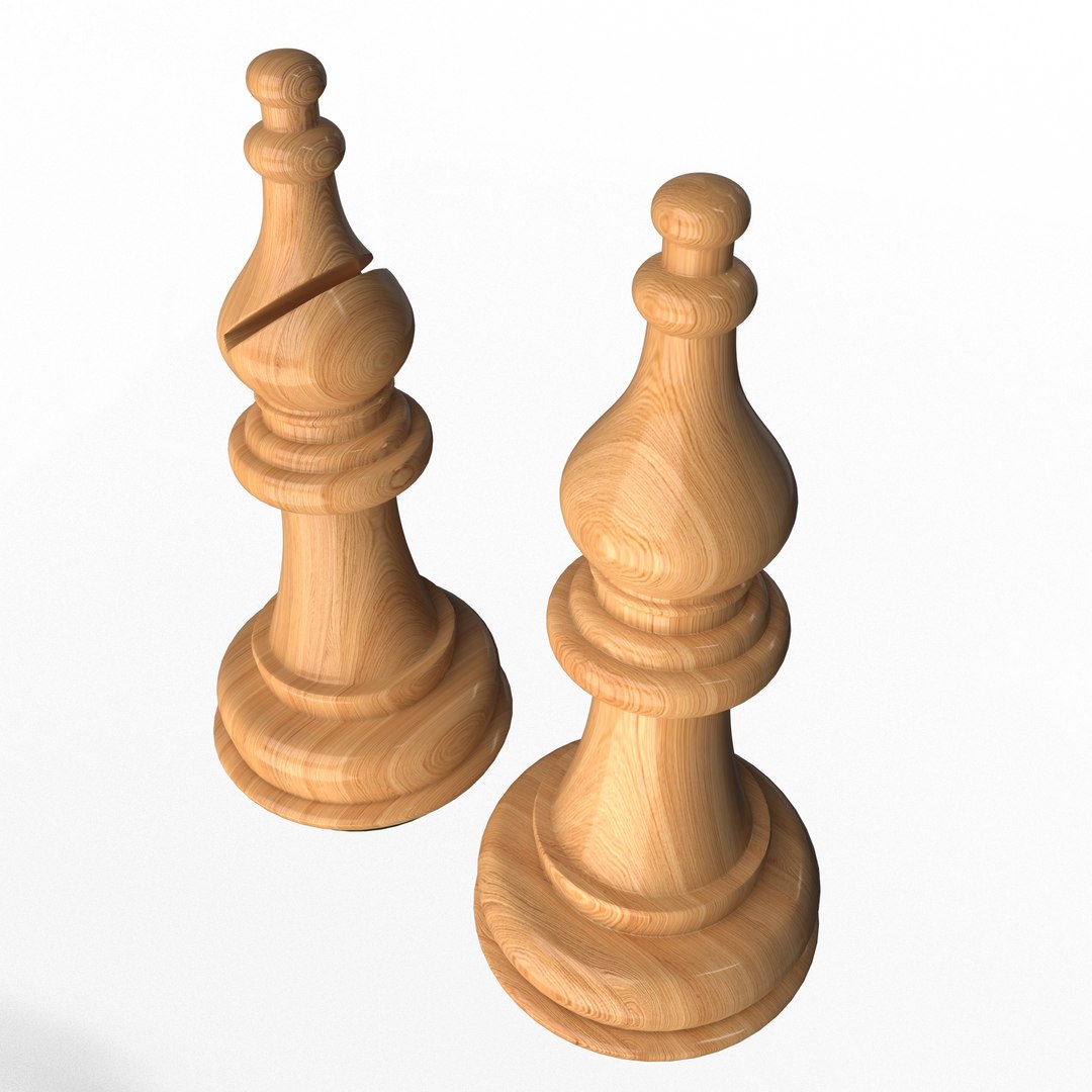 3D 3D Wooden Chess Bishop Model - TurboSquid 1812896