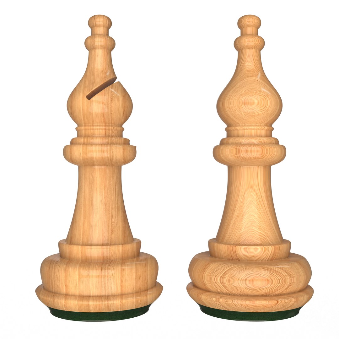 3D 3D Wooden Chess Bishop Model - TurboSquid 1812896