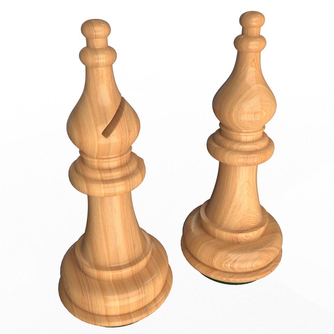 3D 3D Wooden Chess Bishop Model - TurboSquid 1812896