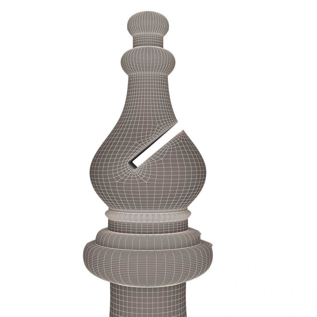 3D 3D Wooden Chess Bishop Model - TurboSquid 1812896