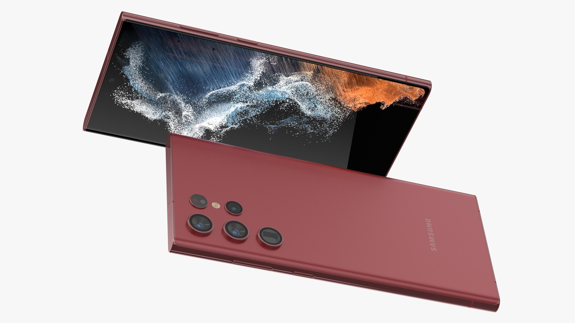 Samsung Galaxy S22 Ultra Red 3D Model - TurboSquid 1840141