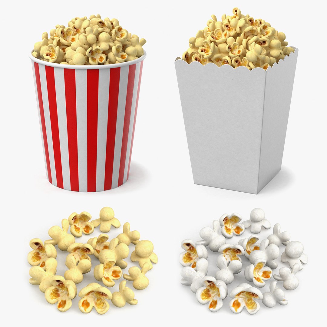 Popcorn Collection 3D Model - TurboSquid 2325914