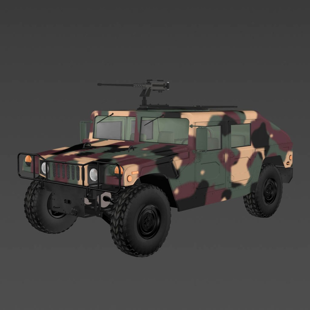Military Humvee Hummer Truck 3d Model