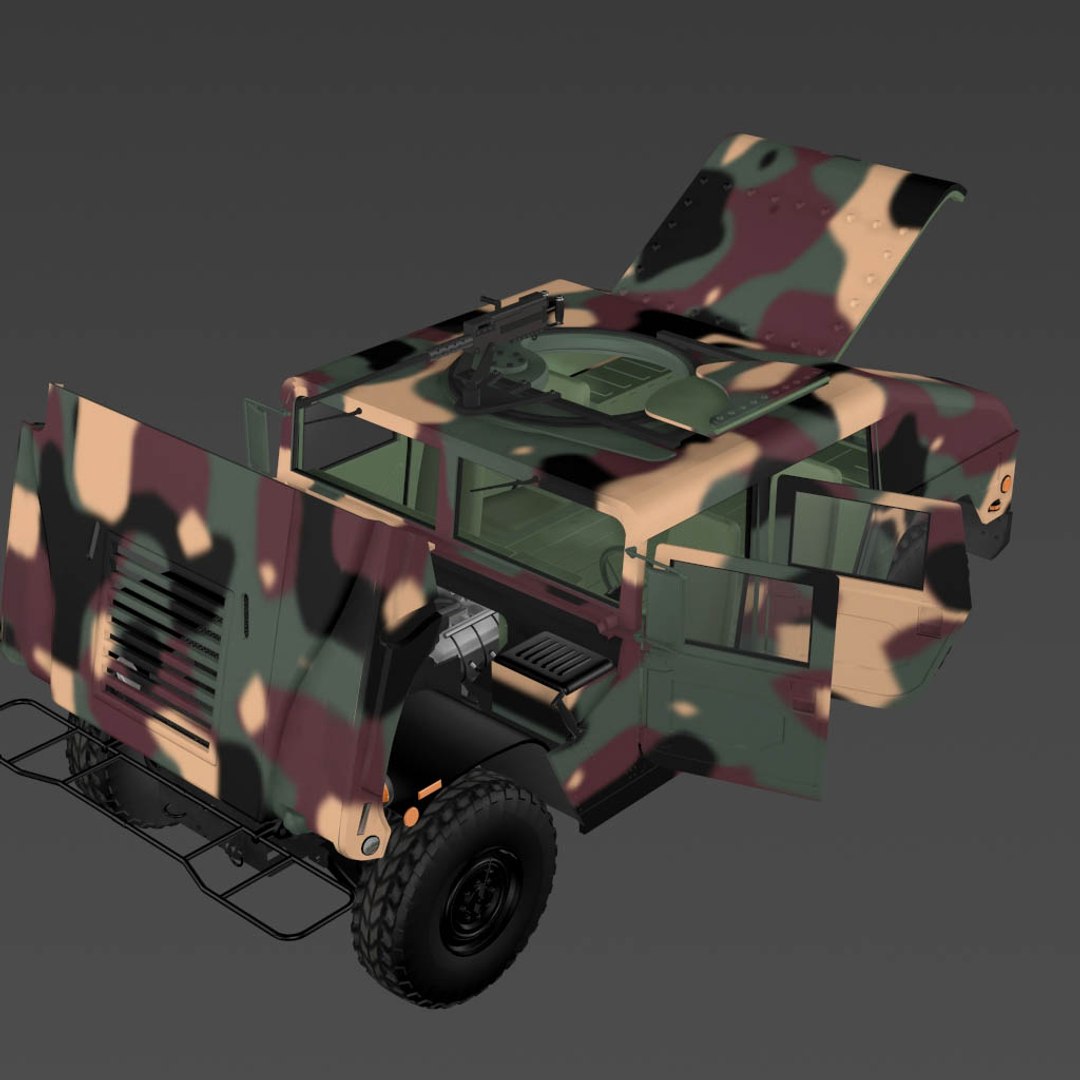 Military Humvee Hummer Truck 3d Model