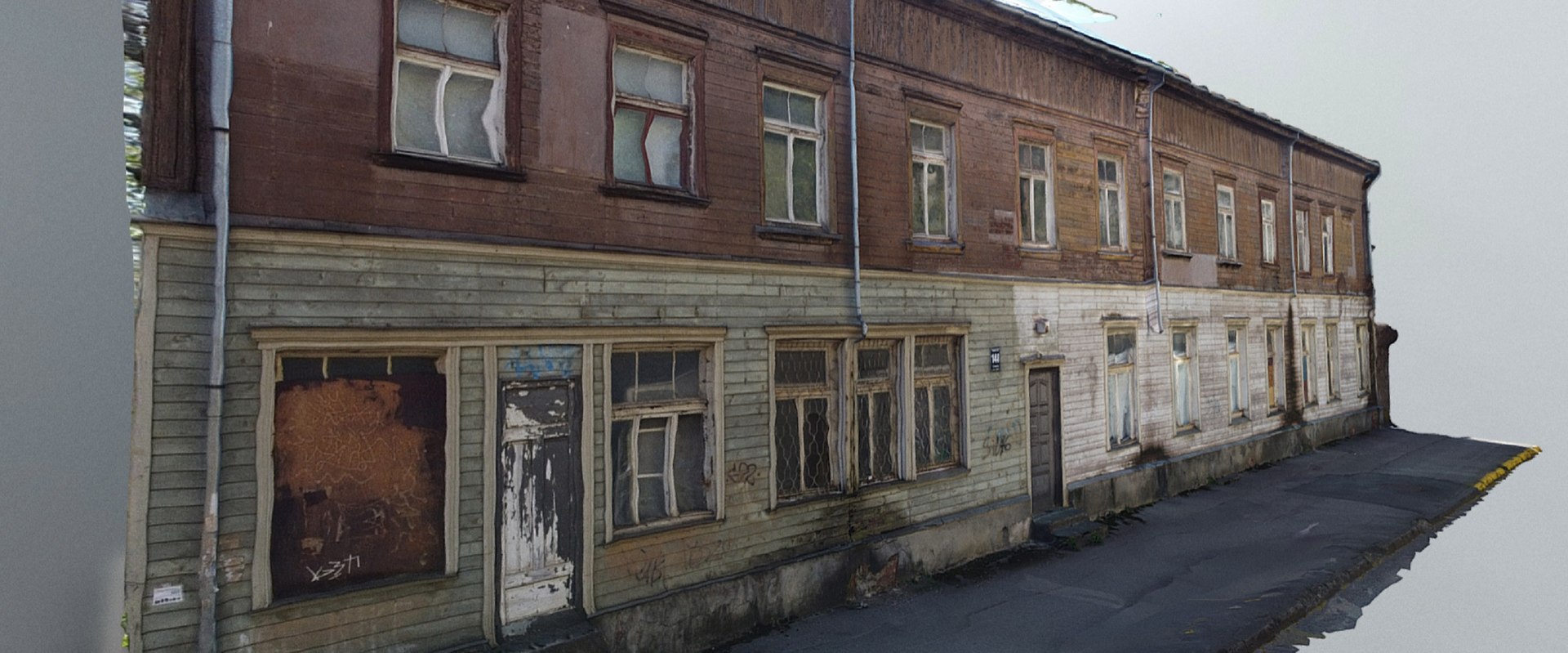 3D Old 2-story Wooden Building - TurboSquid 1843942