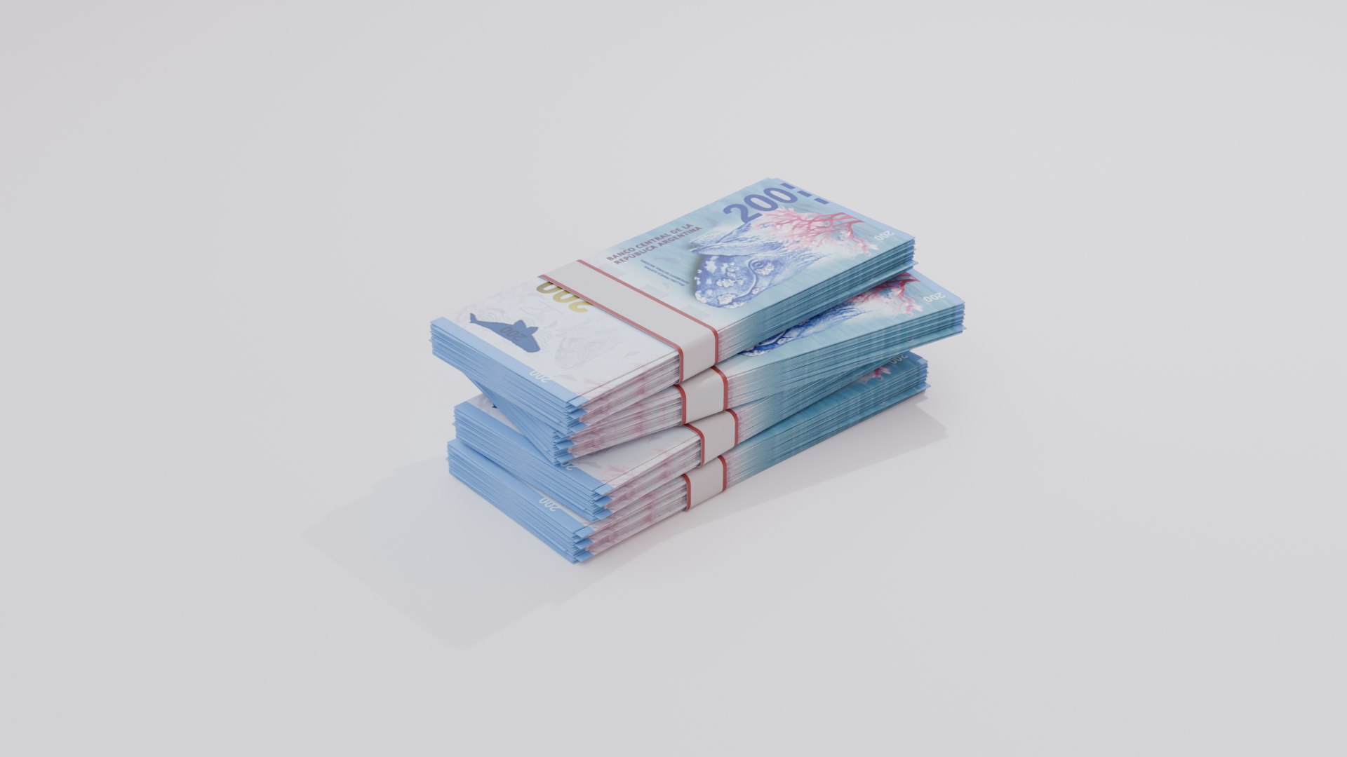 3D 200 Argentine Peso Currency - TurboSquid 2395223