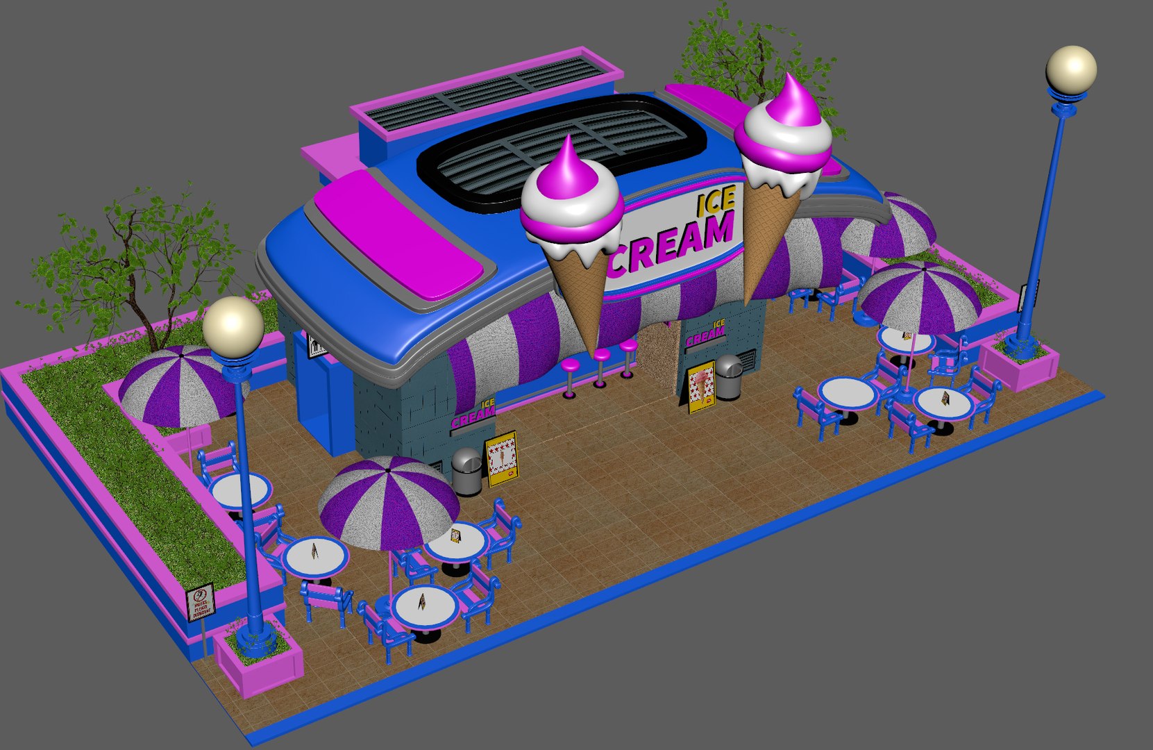 Polygons Scene 3D Model - TurboSquid 1209326