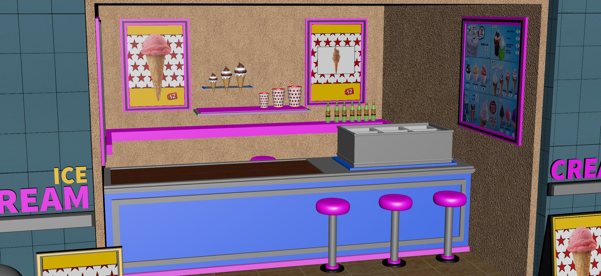 Polygons Scene 3D Model - TurboSquid 1209326