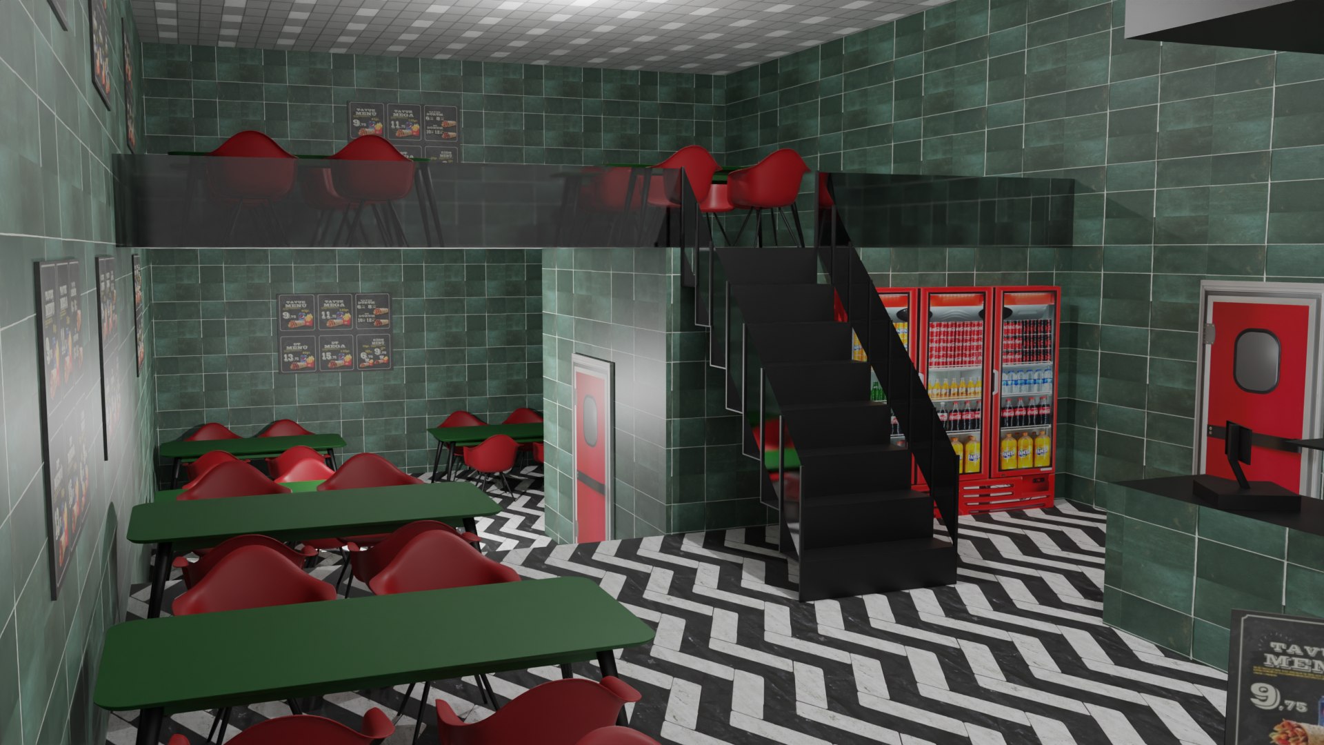 Kebab Restaurant Interior 3D Model - TurboSquid 2140774
