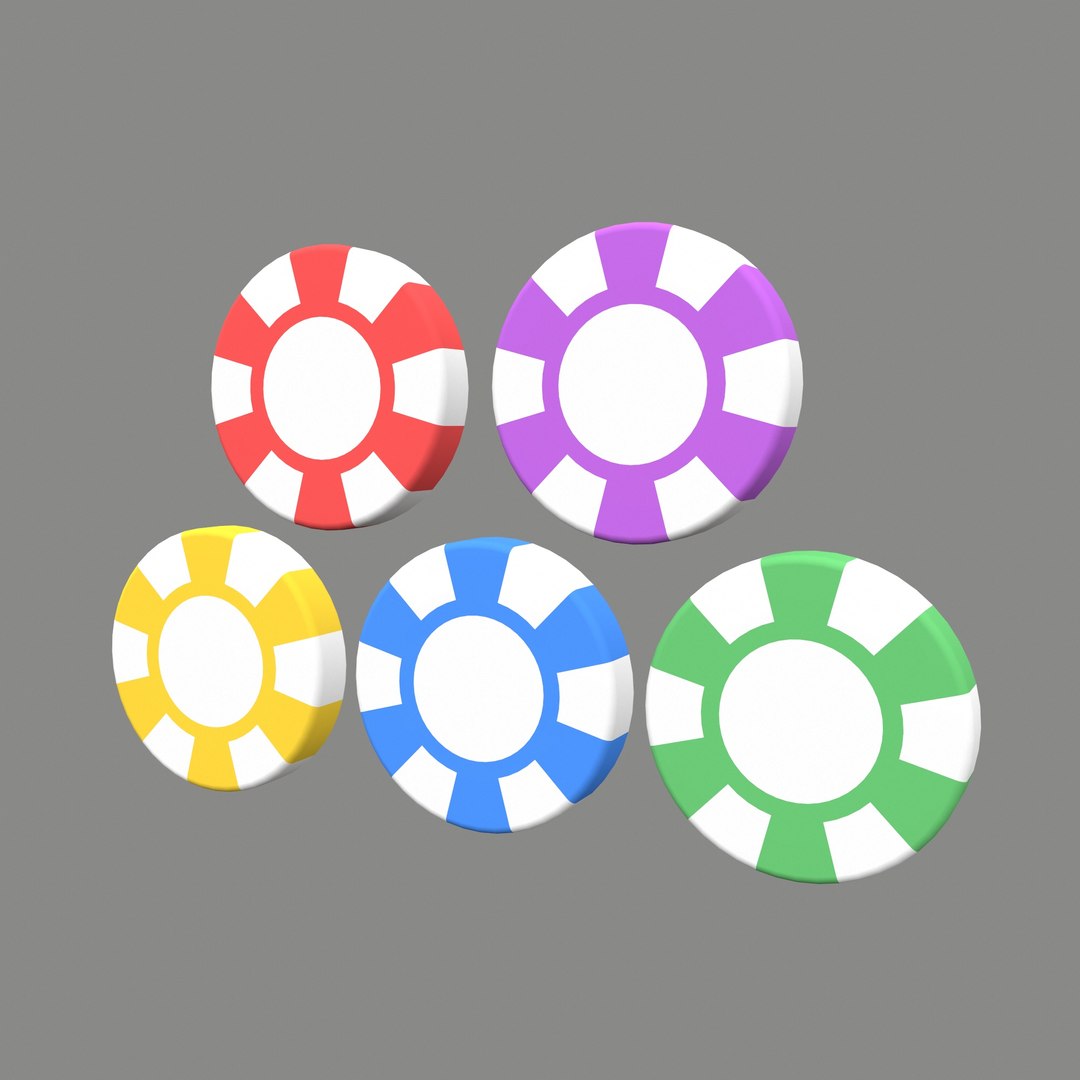 3D Model Cartoon Poker Chips Set - TurboSquid 1946010