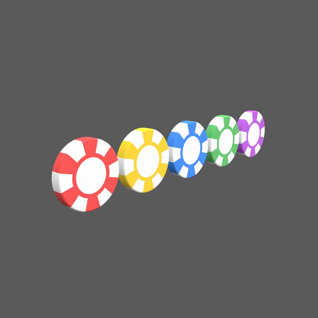 3D Model Cartoon Poker Chips Set - TurboSquid 1946010