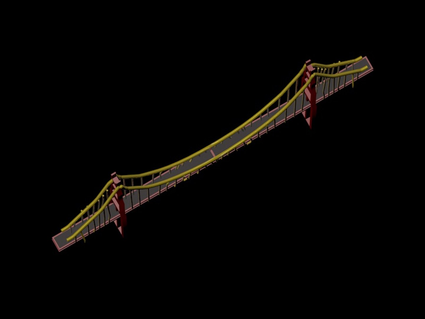 3d Golden Gate Bridge Model