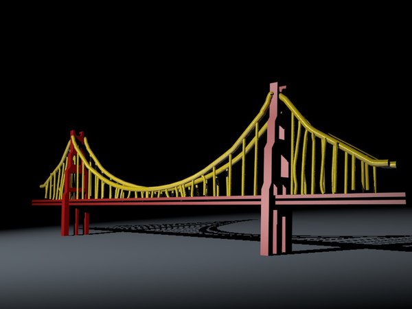 3d golden gate bridge model