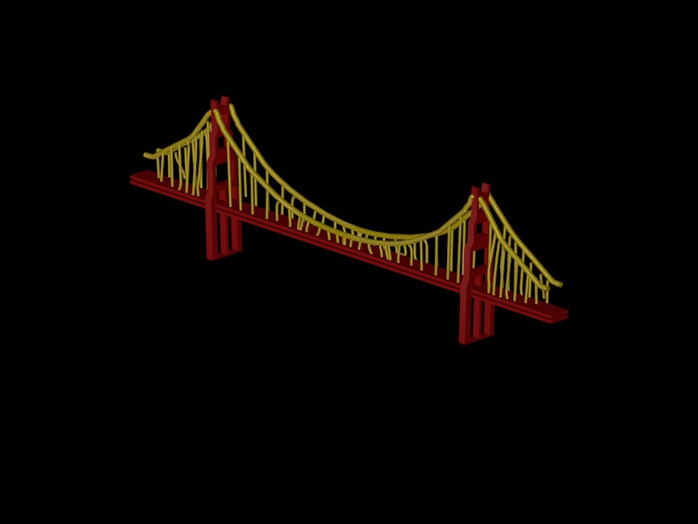 3d Golden Gate Bridge Model