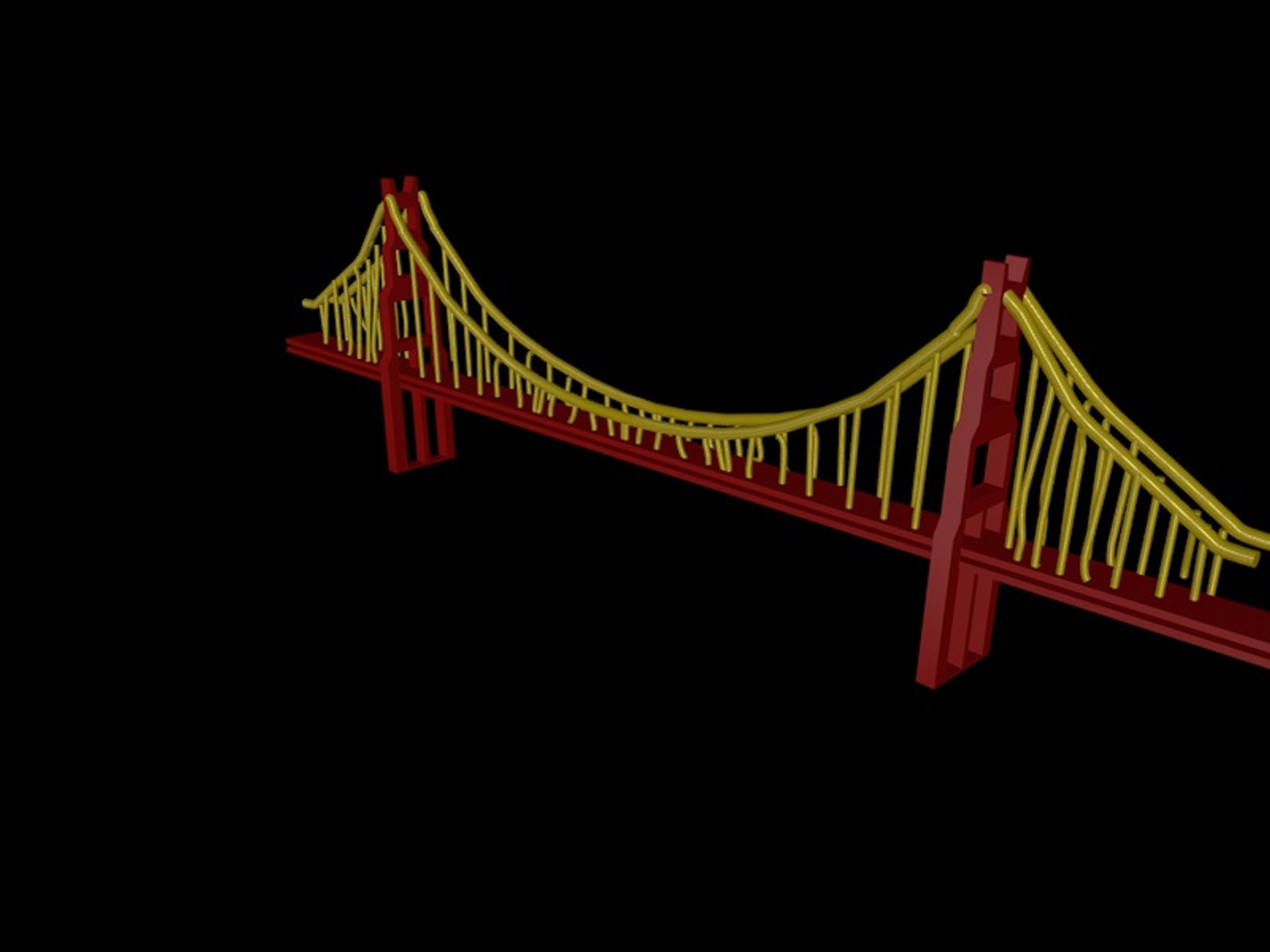 3d Golden Gate Bridge Model
