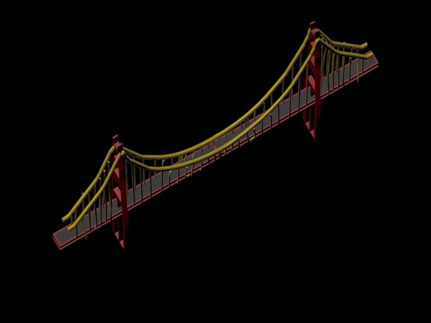 3d Golden Gate Bridge Model