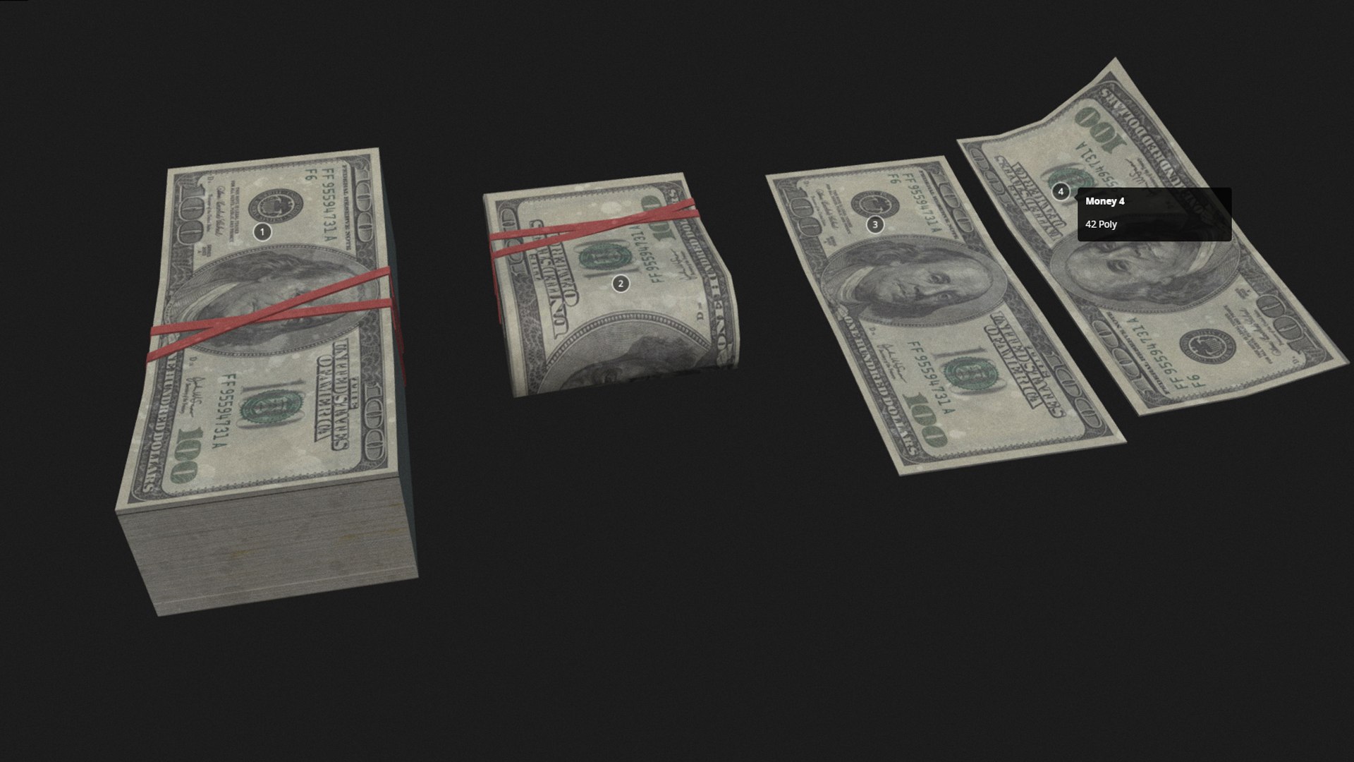 3D Money Pack - TurboSquid 1334535