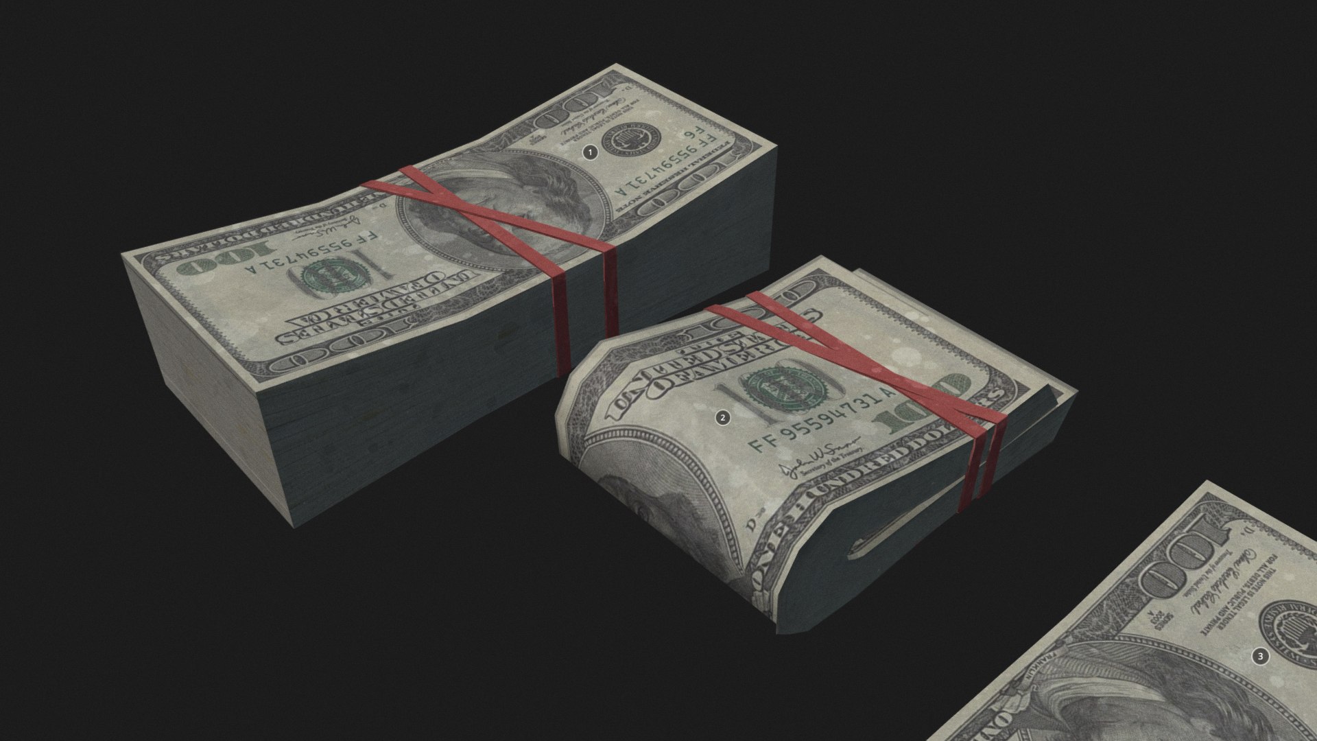 3D Money Pack - TurboSquid 1334535