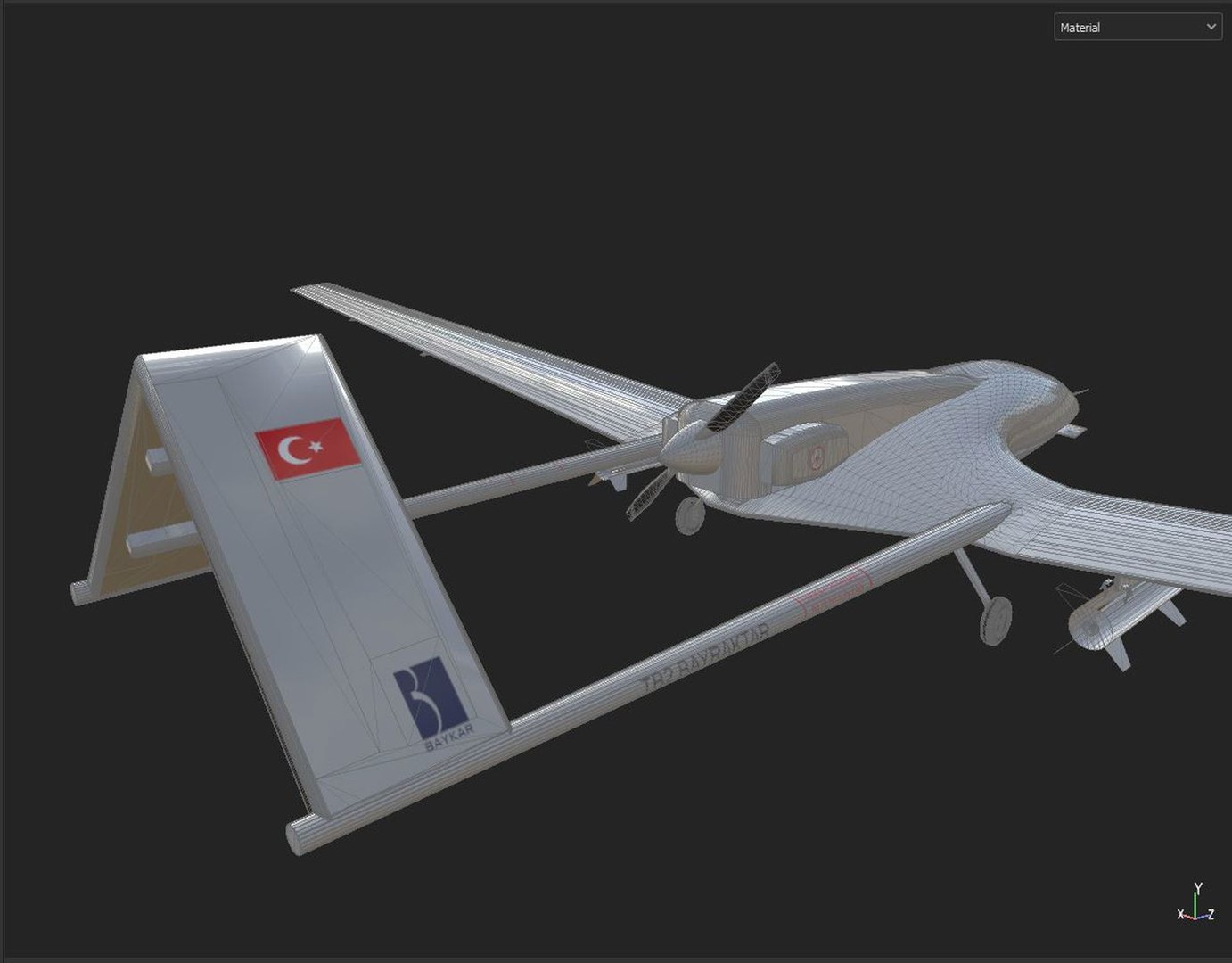 TB2 Bayraktar Drone 3D Model - TurboSquid 2073005