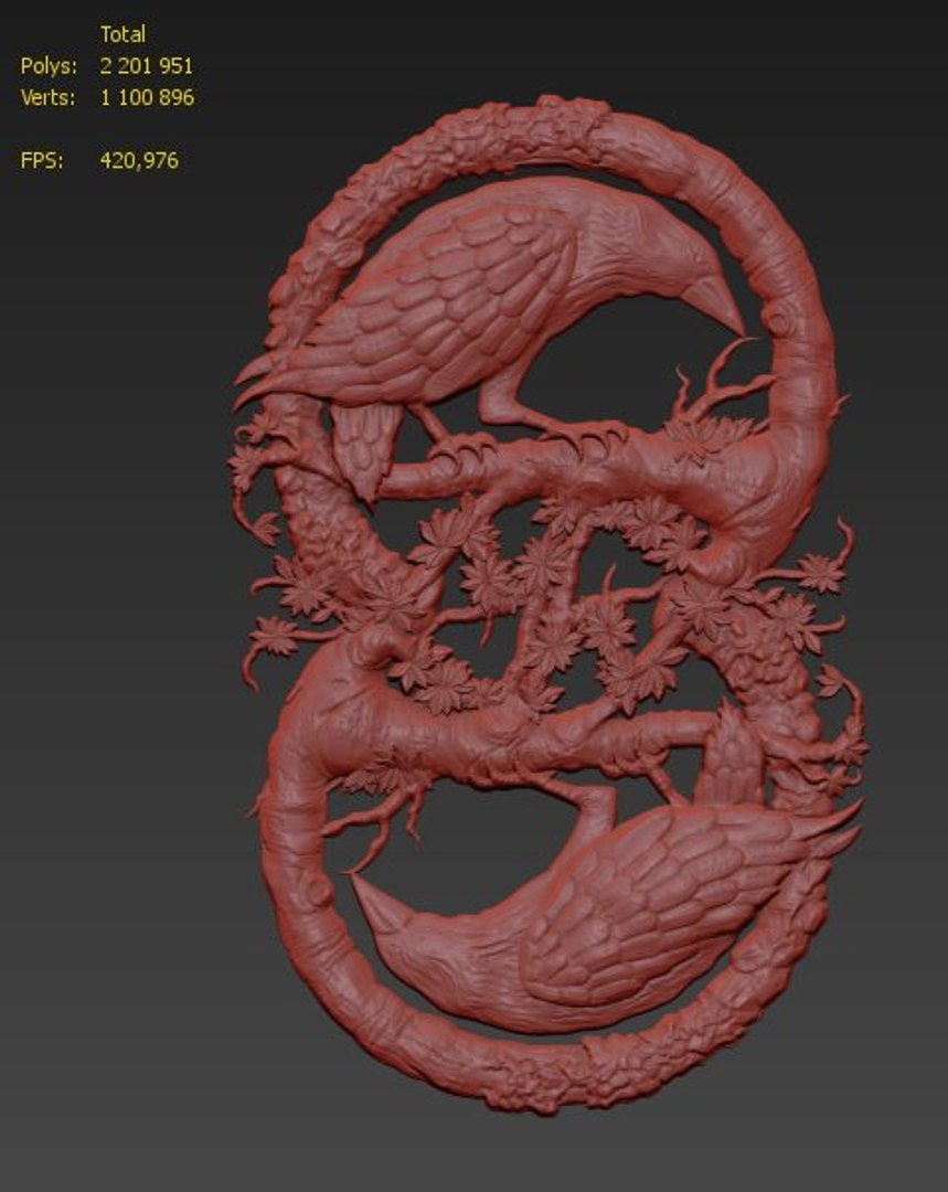 Raven Relief 3D Model - TurboSquid 1413663