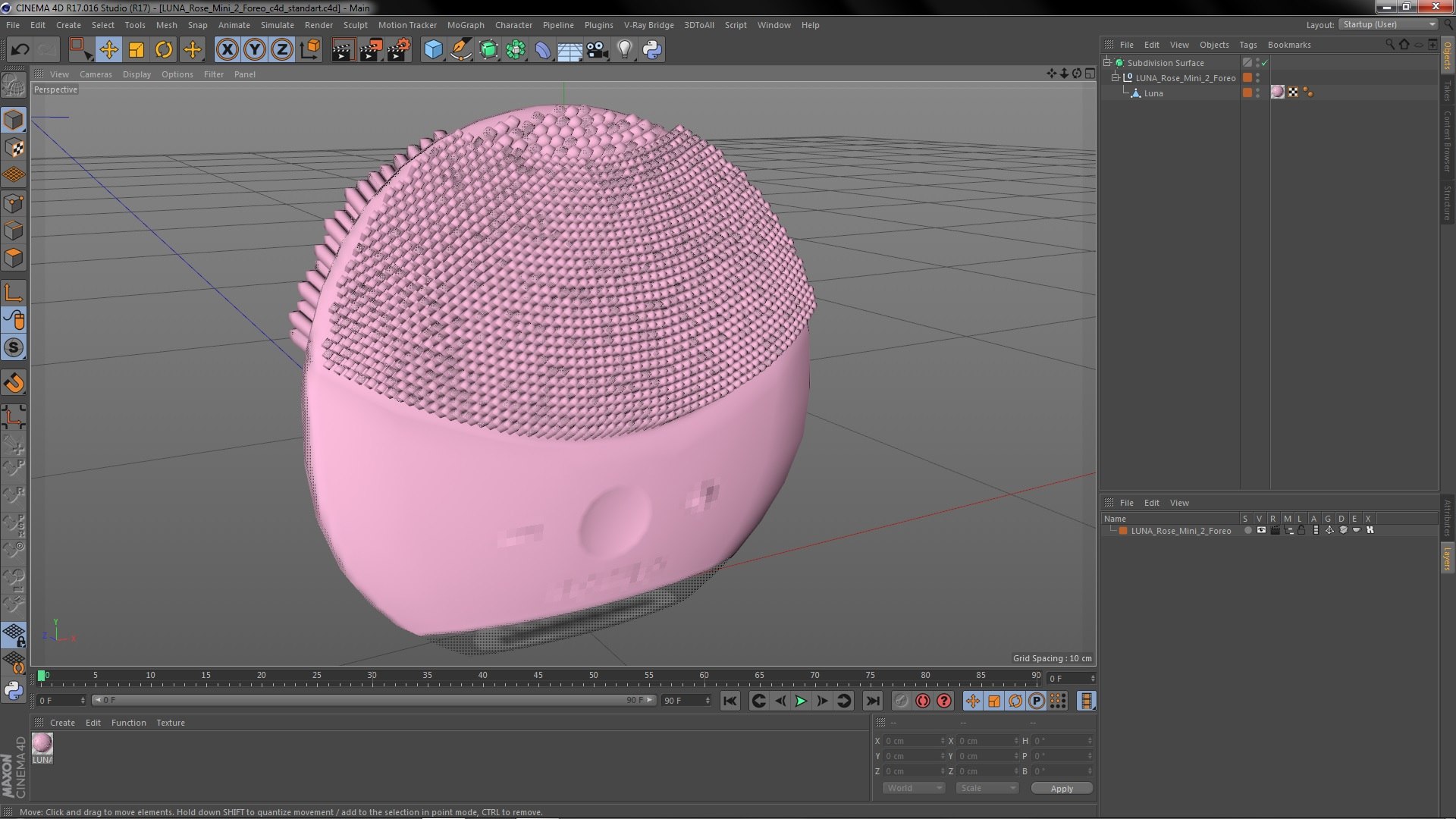LUNA Rose Mini 2 Foreo Model - TurboSquid 2054967