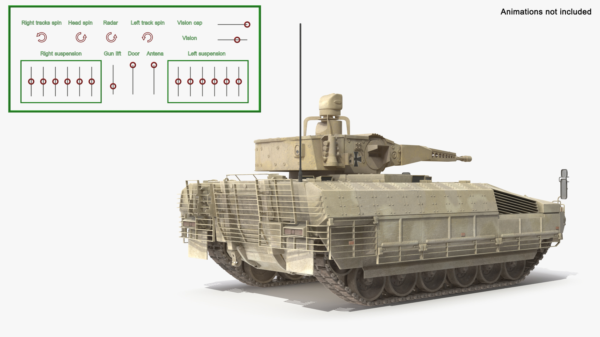 Puma German IFV Military Tank Sandy Dirty Rigged 3D - TurboSquid 2290780