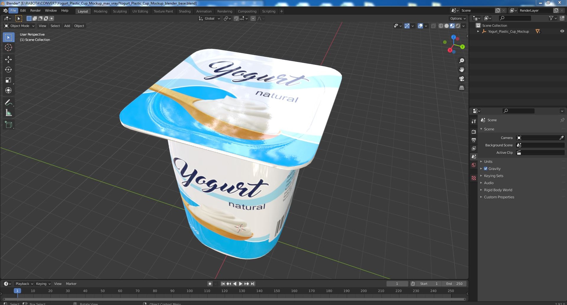 3D Model Yogurt Plastic Cup Mockup - TurboSquid 1999806