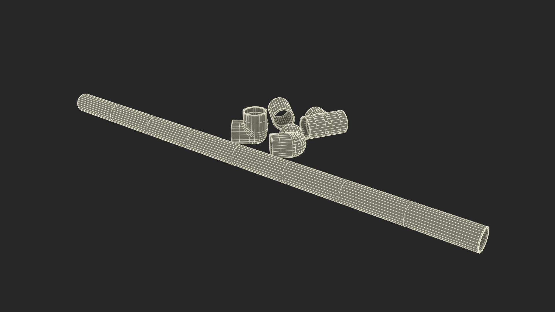 3D Model Plumbing PVC Pipes And Fittings 75D - TurboSquid 2302791