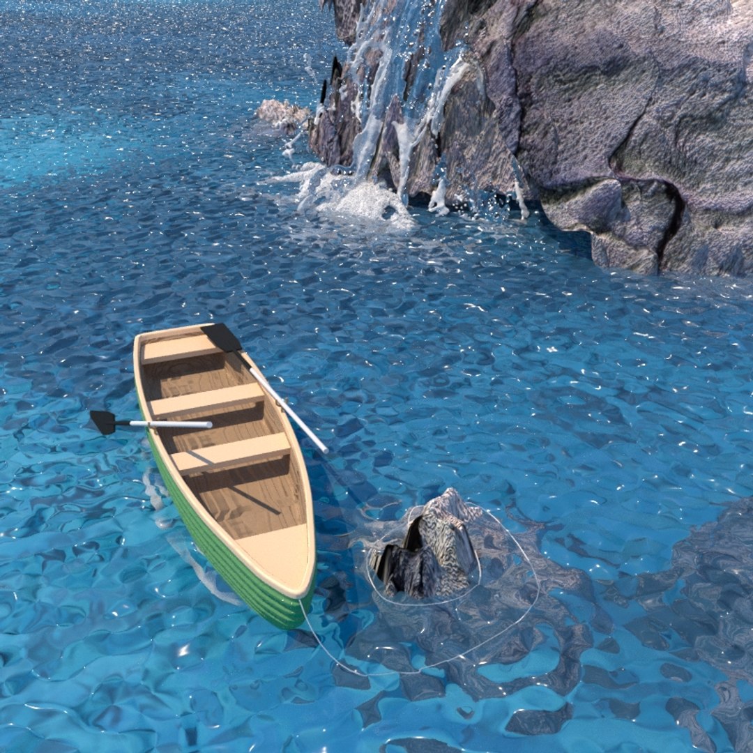 3D Boat Rocks - TurboSquid 1542264