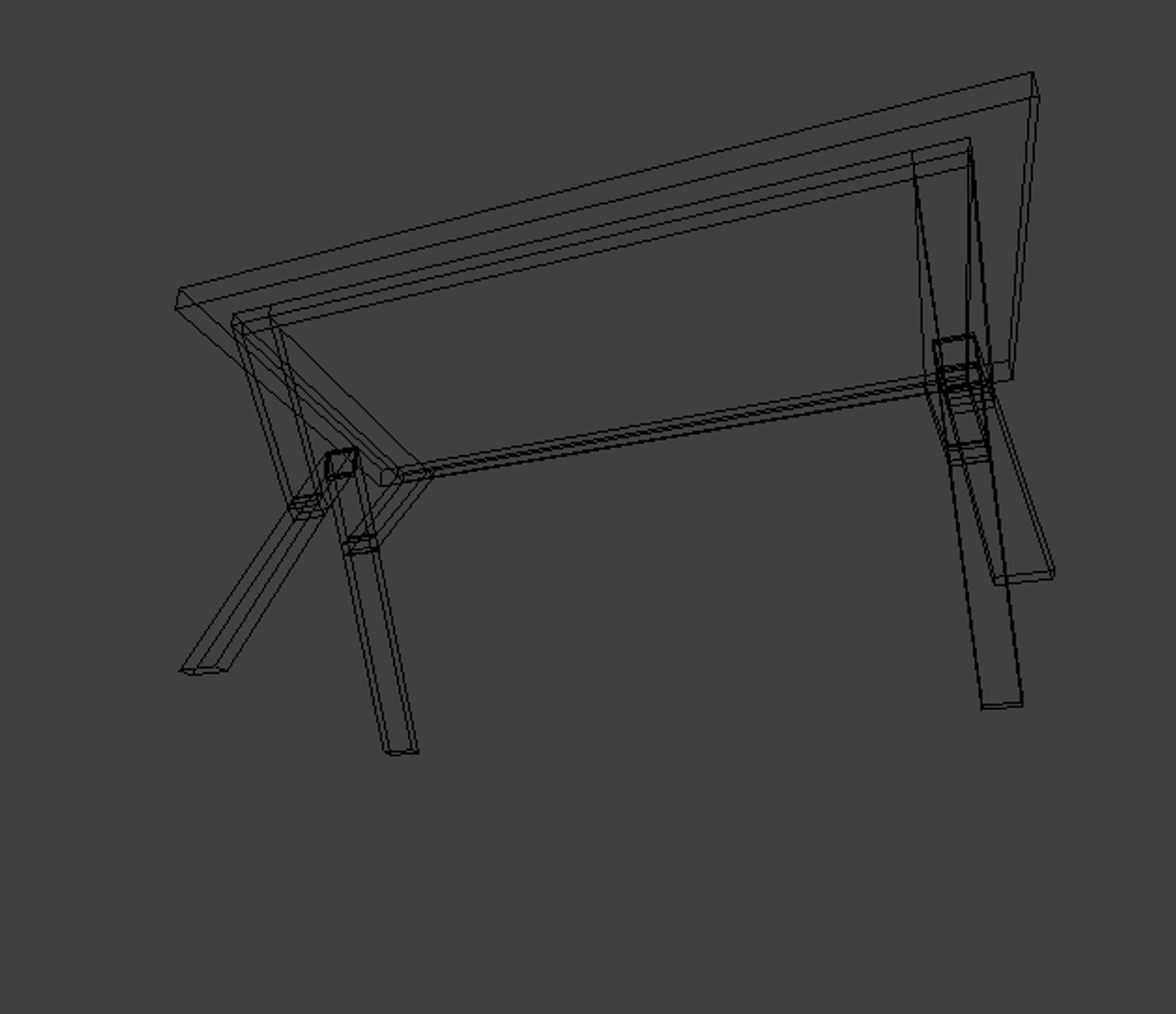 3D woodern loft table model - TurboSquid 1326251