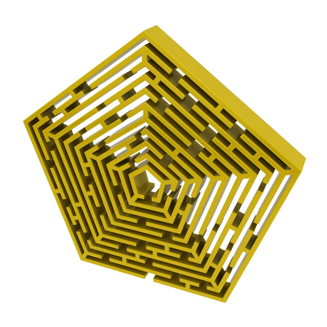 Maze Pentagon 3d Model