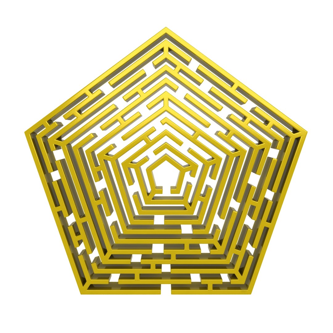 Maze Pentagon 3d Model