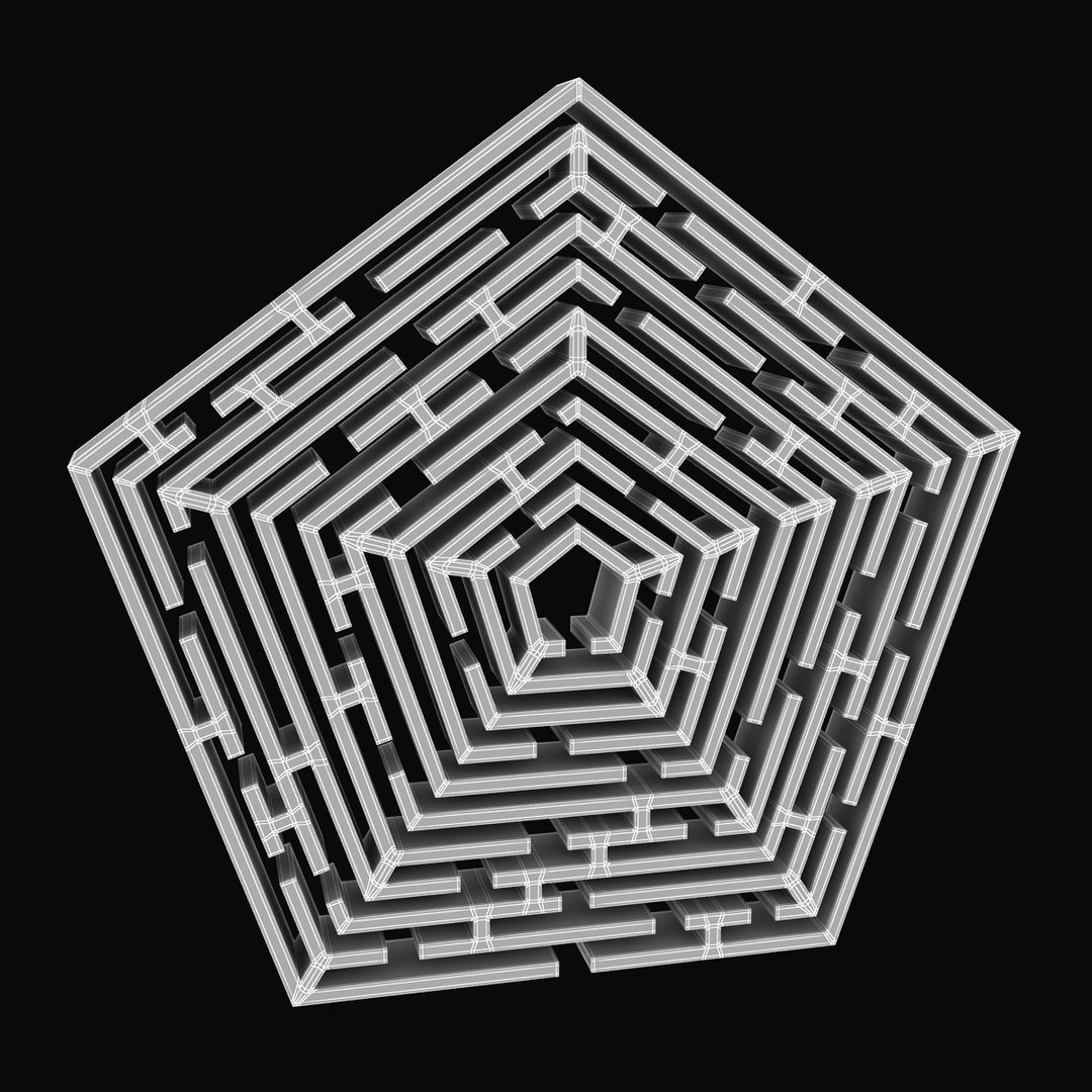 Maze Pentagon 3d Model