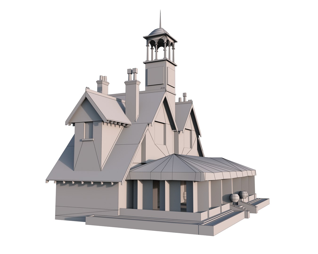 3D Old Building Model - TurboSquid 1460023