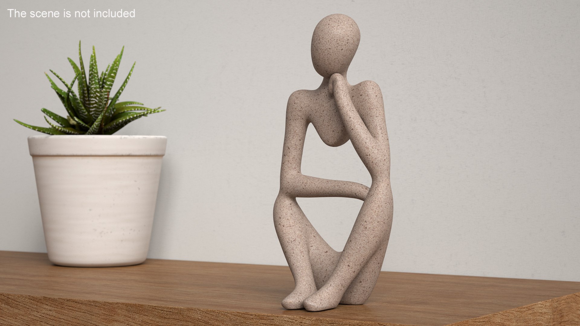 Human Sculpture In Thoughtful Pose White 3D Model - TurboSquid 2210644