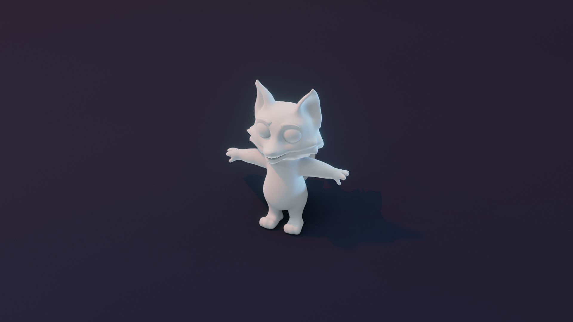 3D Model Cartoon Fox Animated And Rigged Base Mesh 3D Model ...