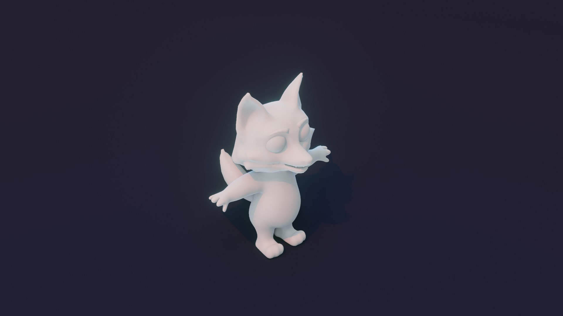 3D Model Cartoon Fox Animated And Rigged Base Mesh 3D Model ...