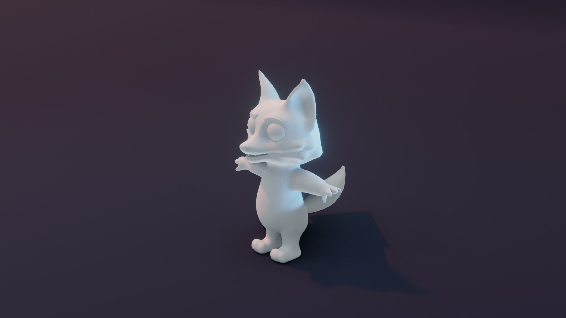 3D Model Cartoon Fox Animated And Rigged Base Mesh 3D Model ...