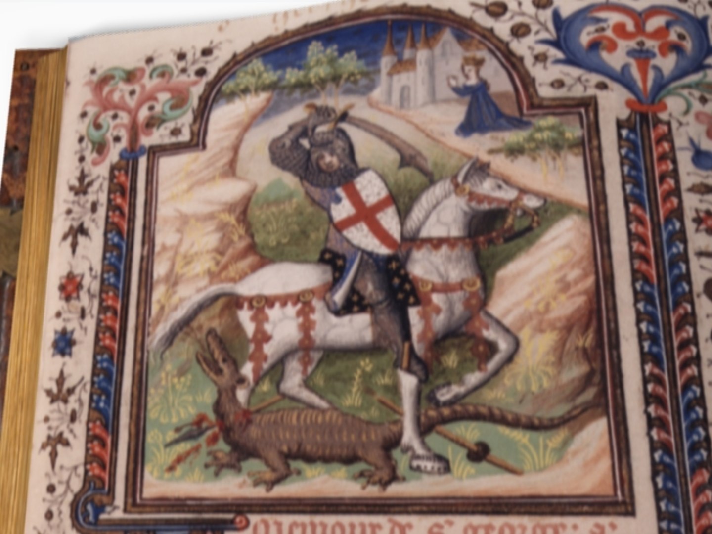 3d Open Medieval Manuscript Book