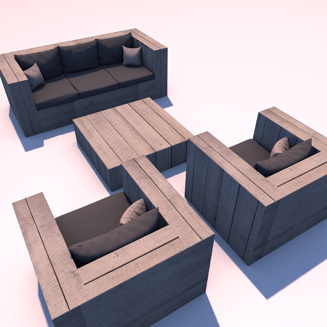 Lounge set 3D model - TurboSquid 1155467