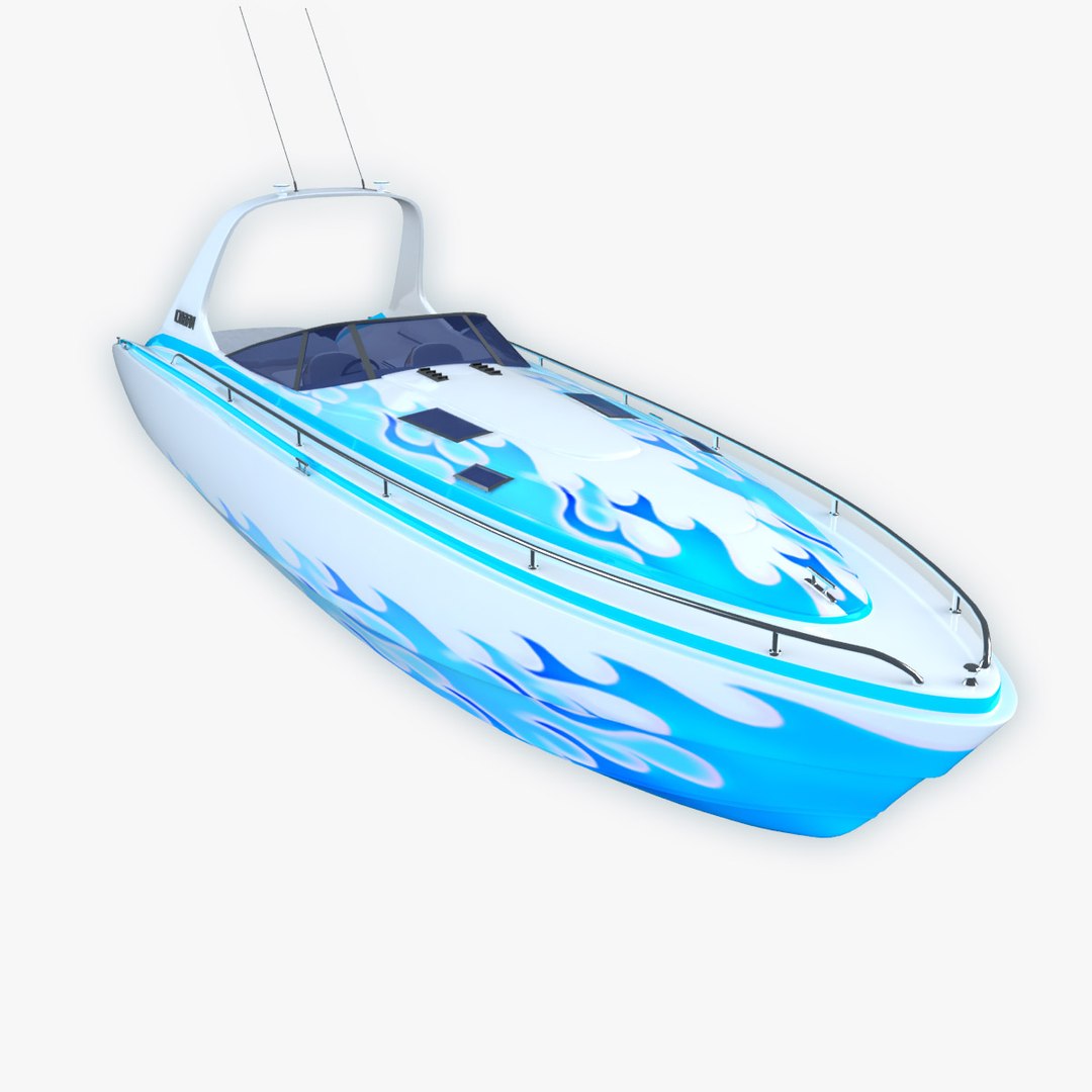 3d Model Hi Motor Boat