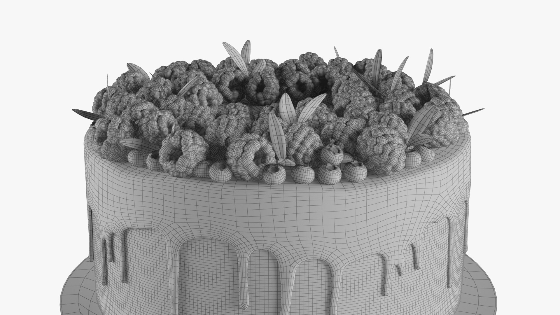 Pink Glaze Berry Cake 3D Model - TurboSquid 2107796