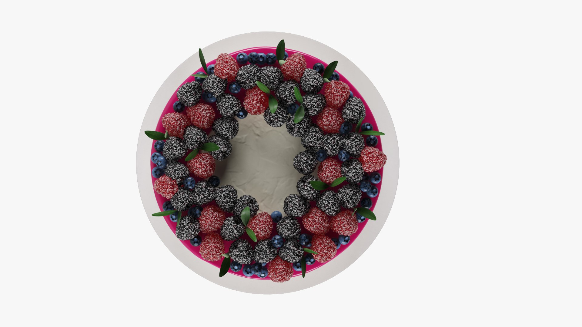 Pink Glaze Berry Cake 3D Model - TurboSquid 2107796