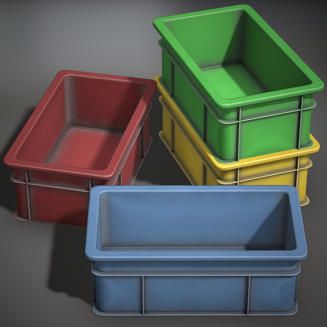 3D Plastic Crate PBR Game Ready Model - TurboSquid 1763352