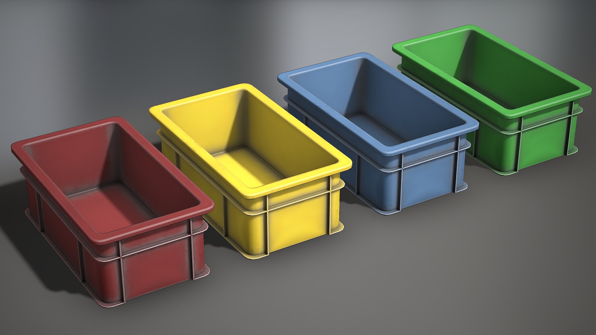 3D Plastic Crate PBR Game Ready Model - TurboSquid 1763352