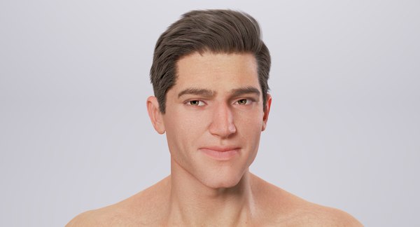 3d rigged male basic model